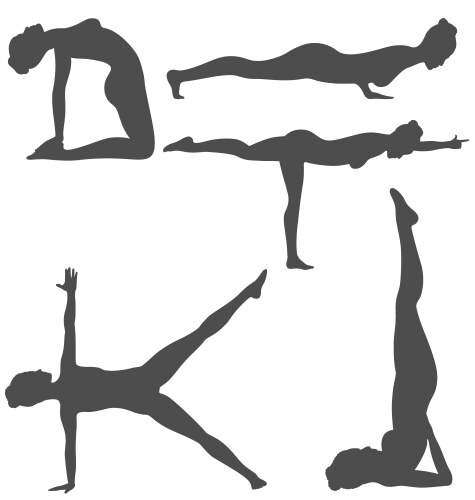 Yoga poses icon set Royalty Free Vector Image - VectorStock Yoga poses icon set Royalty Free Vector Image - VectorStock