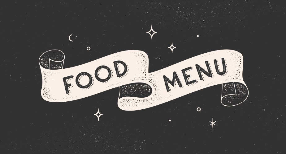 Special menu vintage ribbon Royalty Free Vector Image