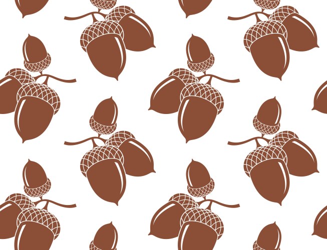 Seamless pattern with acorns Royalty Free Vector Image