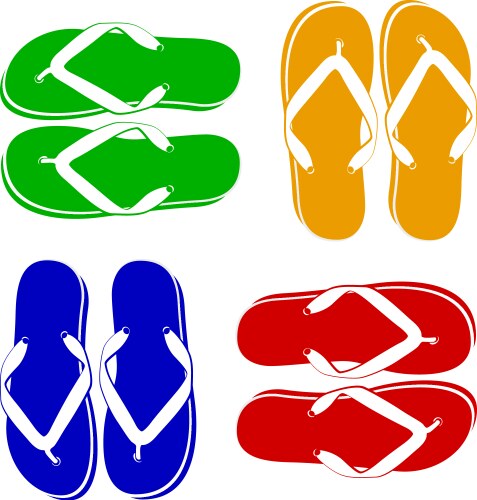 Beach sandals Royalty Free Vector Image - VectorStock