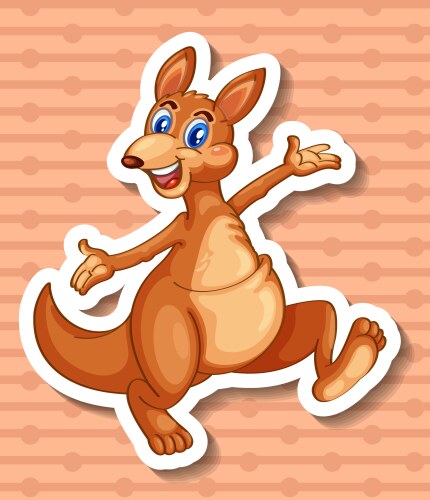A kangaroo from australia thinking Royalty Free Vector Image