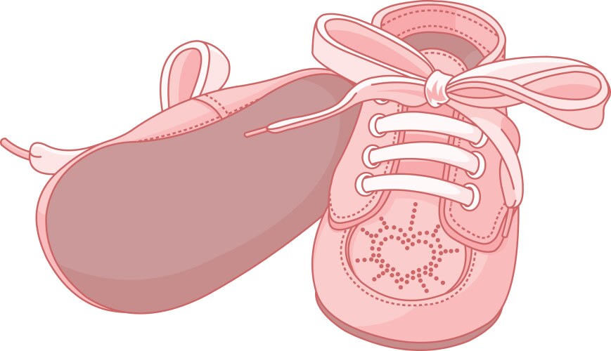 Little girls shoes Royalty Free Vector Image - VectorStock