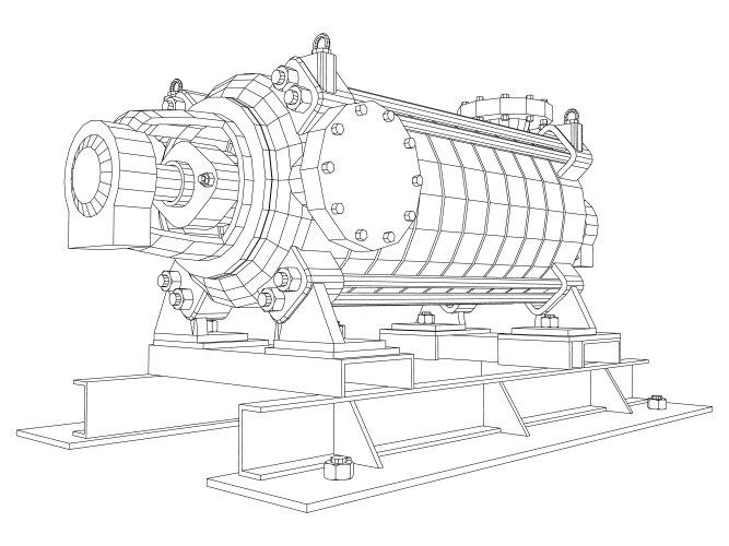 Oil pump industry equipment silhouette Royalty Free Vector