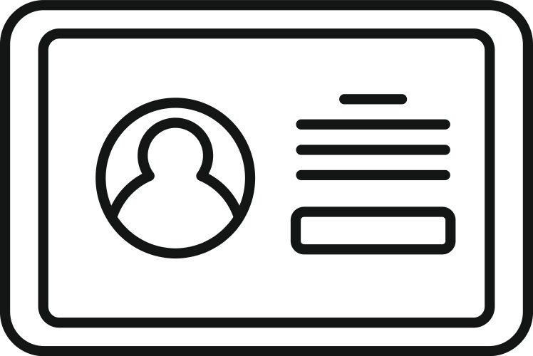 Login page authentication icon outline style Vector Image