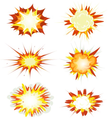 Comic book explosion element Royalty Free Vector Image