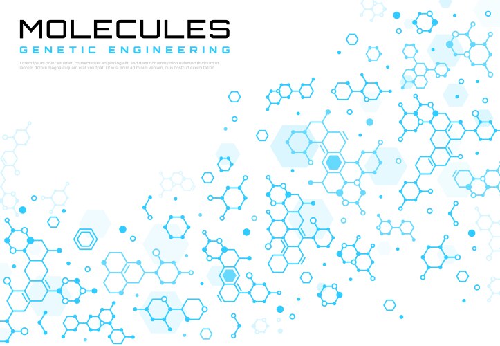 Molecular structure gene elements Royalty Free Vector Image