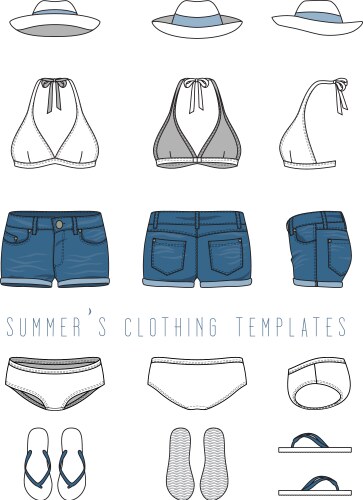 Clothing set Royalty Free Vector Image - VectorStock