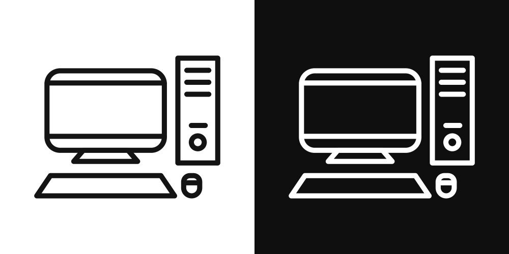 Keyboard icon set computer typing symbol Vector Image