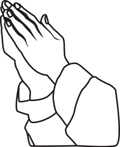 Praying hands Royalty Free Vector Image - VectorStock