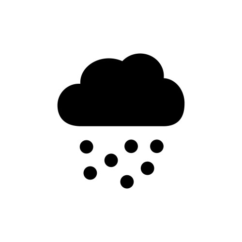 Cloud hail icon isolated on white background Vector Image