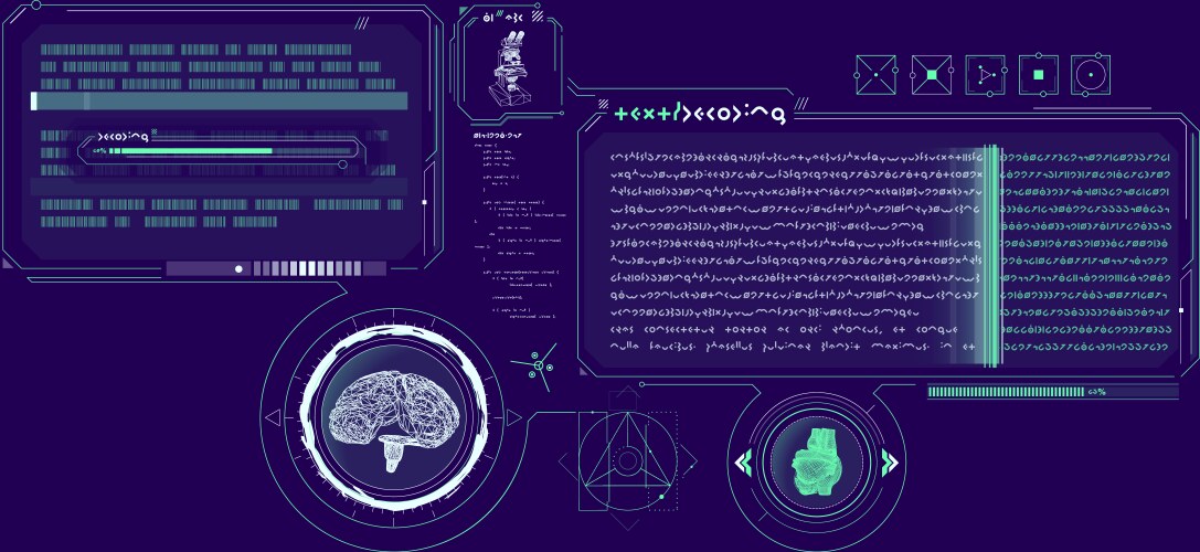 Hud futuristic loading bars sci fi user interface Vector Image
