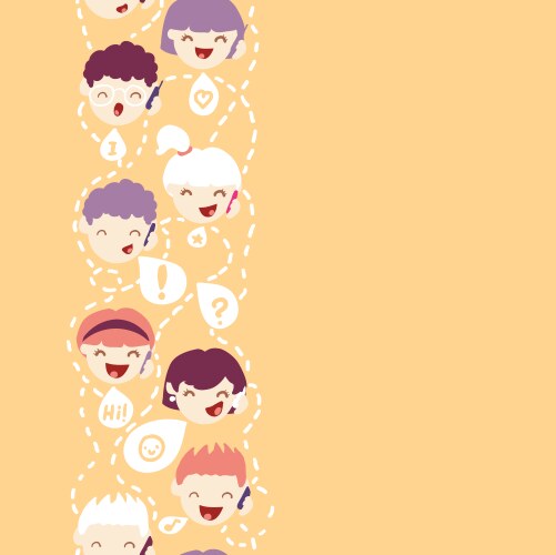 People talking seamless pattern background Vector Image