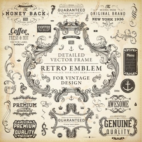 Vintage labels set Royalty Free Vector Image - VectorStock