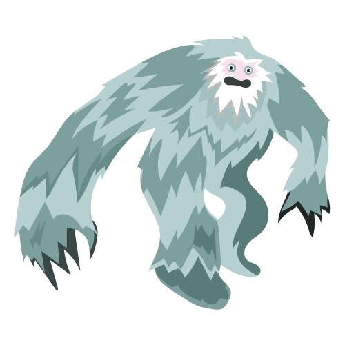 Angry yeti posing Royalty Free Vector Image - VectorStock