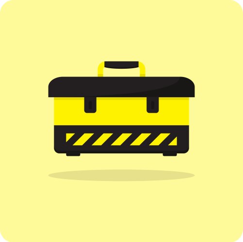 Isolated black toolbox professional toolkit Vector Image