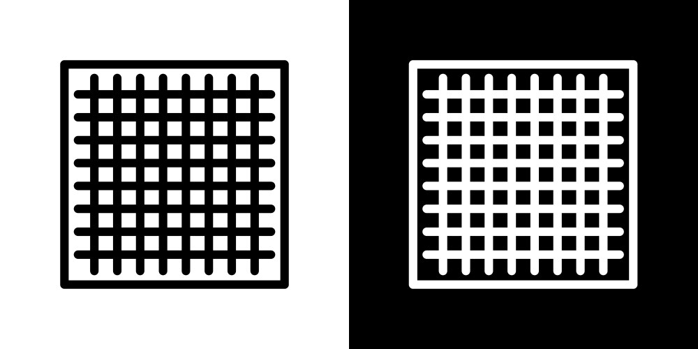 Grid icon set coordinate symbol in black filled Vector Image