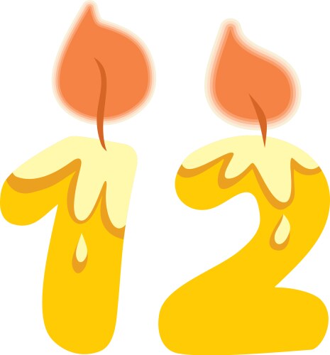 Cartoon Twelve Number Vector Images (over 340)