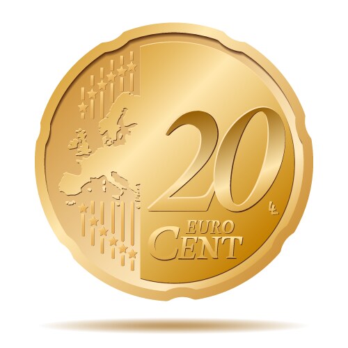 American money washington quarter 25 cent coin Vector Image