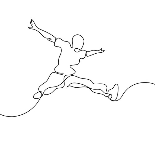 Jumping People Hand Draw Vector Images (over 2,000)
