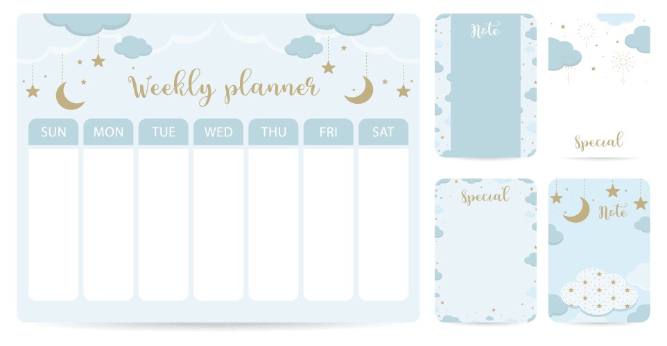 Weekly Planner Vector Images (over 7,800)