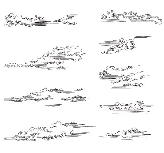 Retro clouds Royalty Free Vector Image - VectorStock