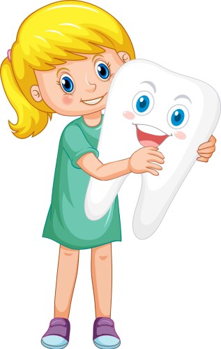 Happy tooth brushing Royalty Free Vector Image