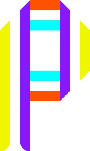 Paper cut letter m realistic 3d multi layers Vector Image