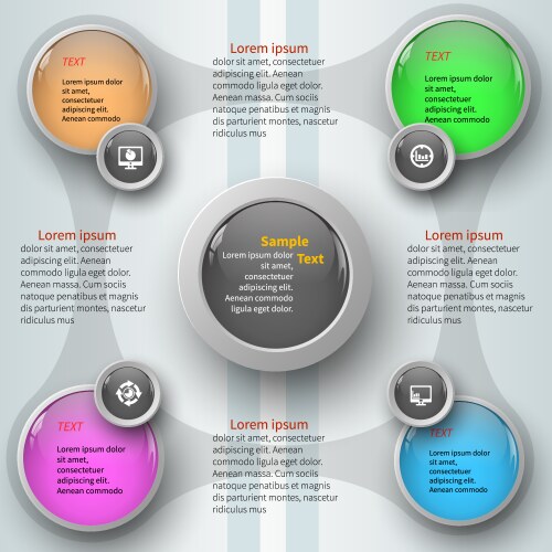 Simple infographic report template Royalty Free Vector Image