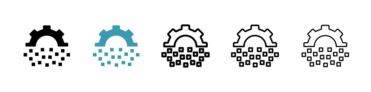 Digital transformation icon Royalty Free Vector Image