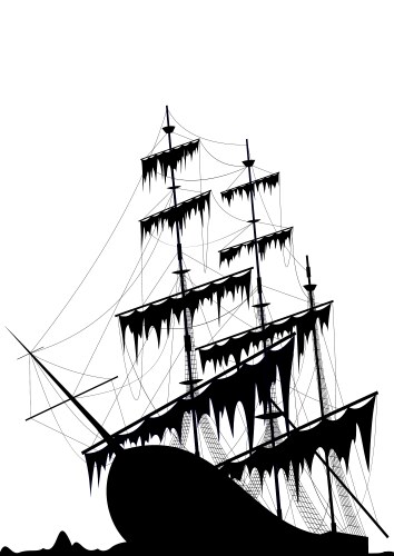 Sunken ship Royalty Free Vector Image - VectorStock