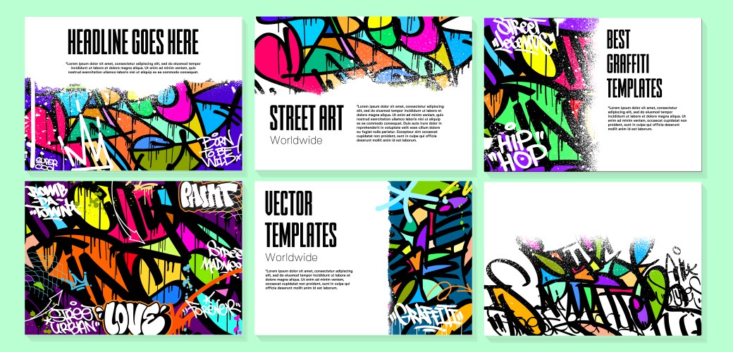 Graffiti design templates Royalty Free Vector Image