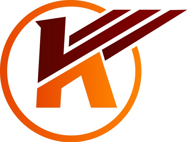 Initial letter 2k design logo template Royalty Free Vector