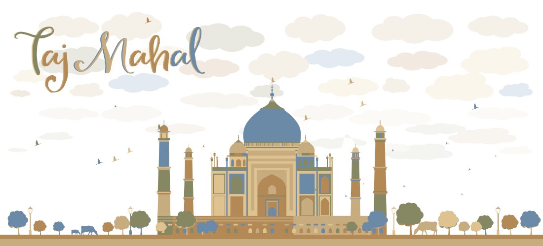 Mumbai gateway of india and the taj mahal hotel Vector Image