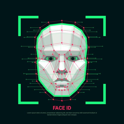Biometric identification scanners background Vector Image