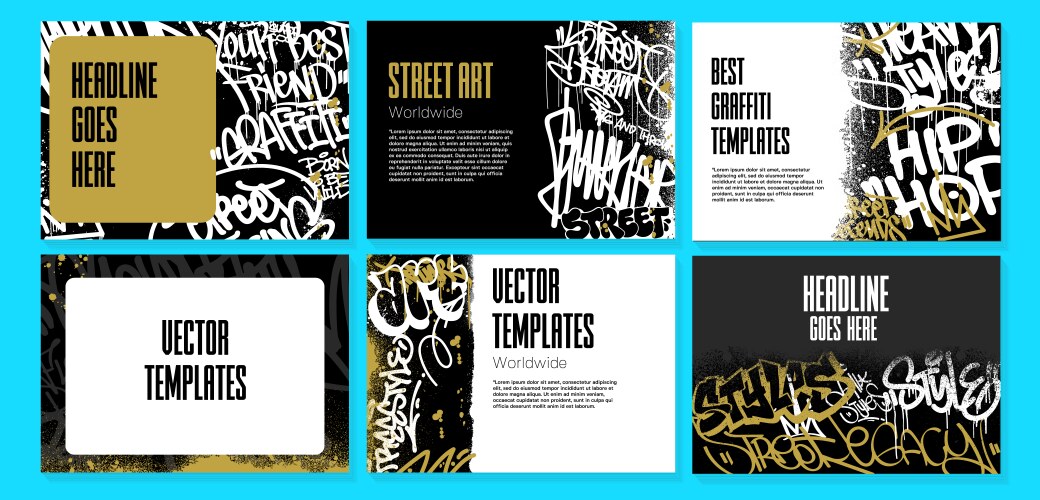 Graffiti design templates Royalty Free Vector Image