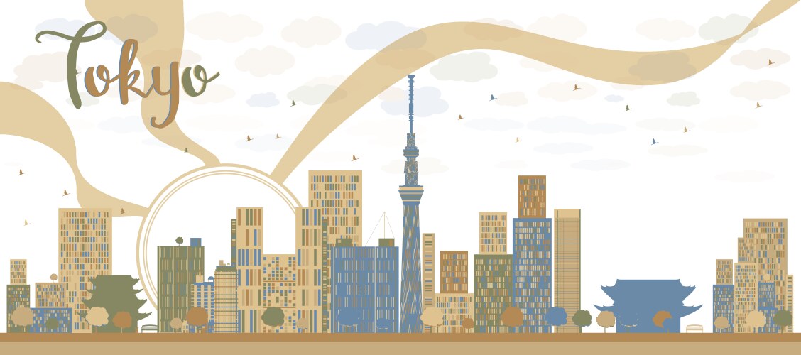 Tokyo Skyline Vector Images (over 980)
