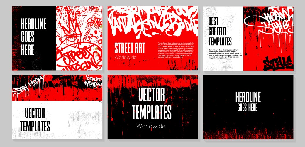 Graffiti design templates Royalty Free Vector Image