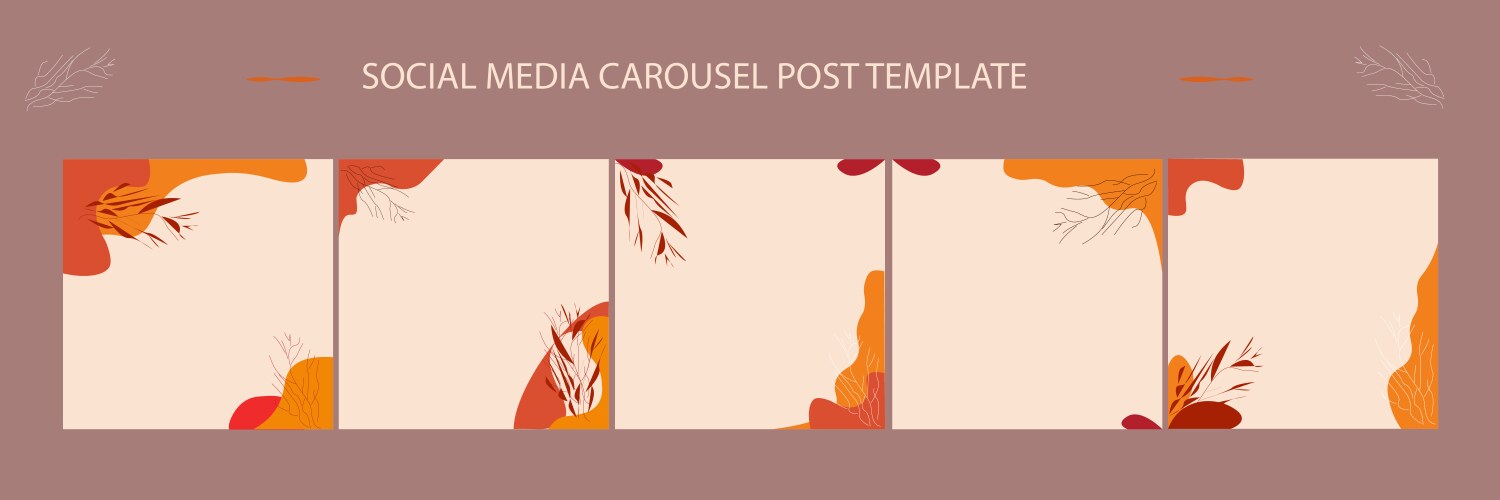 Social media carousel post Royalty Free Vector Image