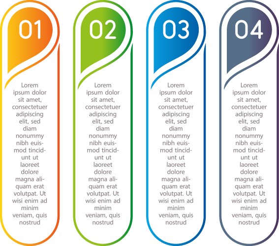 Three steps infographic elements colorful Vector Image