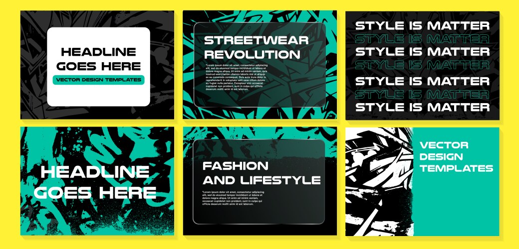 Graffiti design templates Royalty Free Vector Image