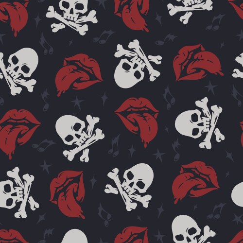 Grunge skull seamless 2 Royalty Free Vector Image