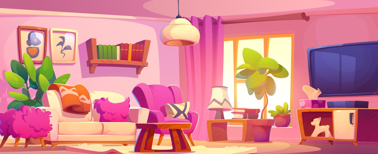 Lounge room luxury interior Royalty Free Vector Image