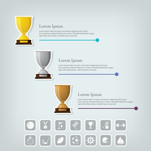 Golden flask award trophy science Royalty Free Vector Image