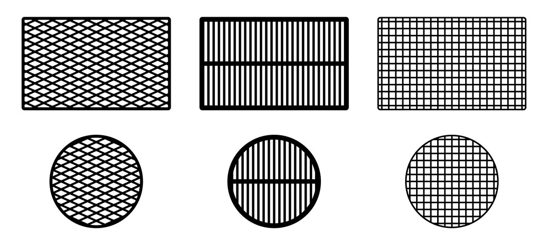 Bbq grill grate barbecue grid top view – Royalty-Free Vector | VectorStock