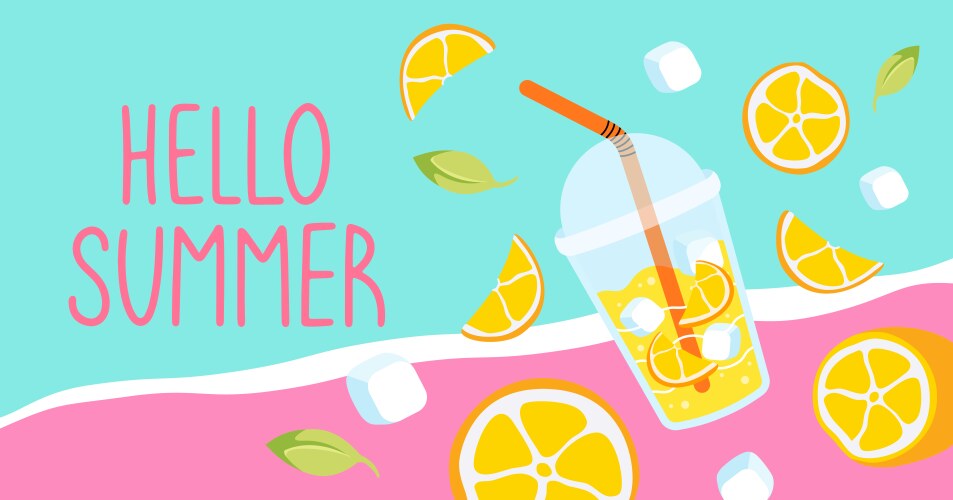 Colorful summer background layout banners design Vector Image