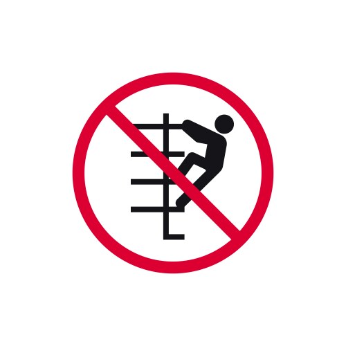 Fall down stairs warning sign Royalty Free Vector Image