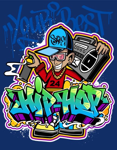 Graffiti caps Royalty Free Vector Image - VectorStock