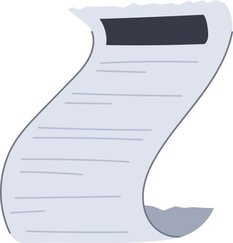 Sales printed receipt white empty paper template Vector Image