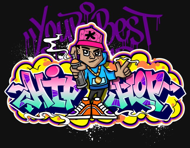Graffiti character Royalty Free Vector Image - VectorStock