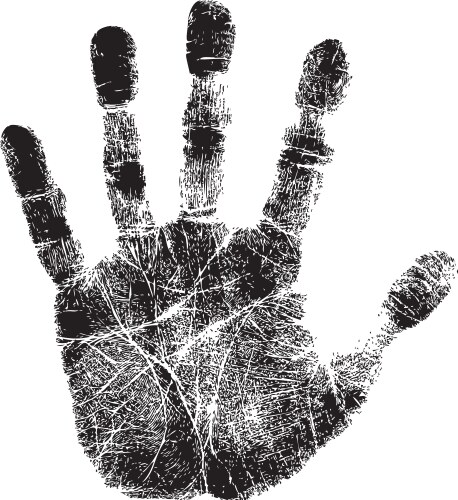 Bloody hand print Royalty Free Vector Image - VectorStock